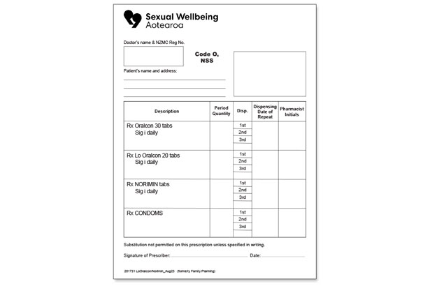 Prescription pad - Oralcon 30, Lo Oralcon 20, Norimin, Condoms | Sexual ...
